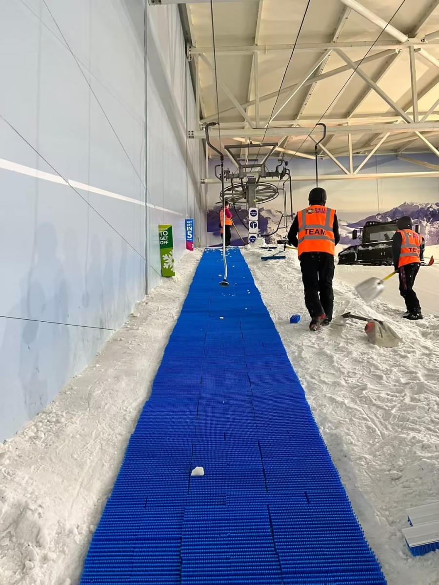 Dry Slopes Under Indoor Snow